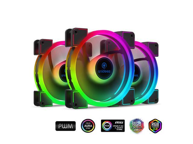Click here for anidees AI Aureola Duo 120mm 3pcs RGB PWM Dual Lig... prices