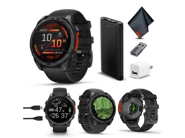 Click here for fenix 8 47 mm  AMOLED  Slate Gray with Black Silic... prices