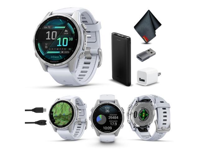 Click here for fenix 8 43 mm  AMOLED  Silver with Whitestone Sili... prices