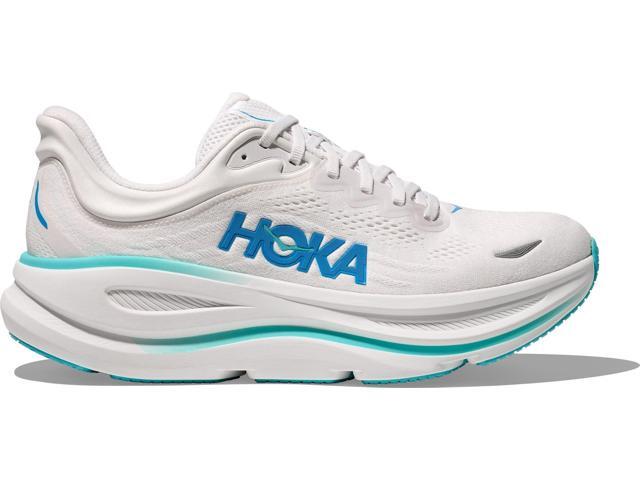 Click here for Hoka Mens Bondi 9 Sneaker  White Blue  13 prices