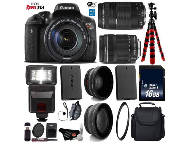 Click here for Canon EOS Rebel T6i DSLR Camera with 18-135mm IS S... prices