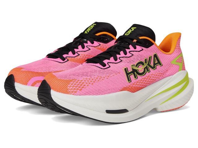 Click here for Hoka Womens Mach X 3 Sneaker  Neon Rose/Neon Tange... prices