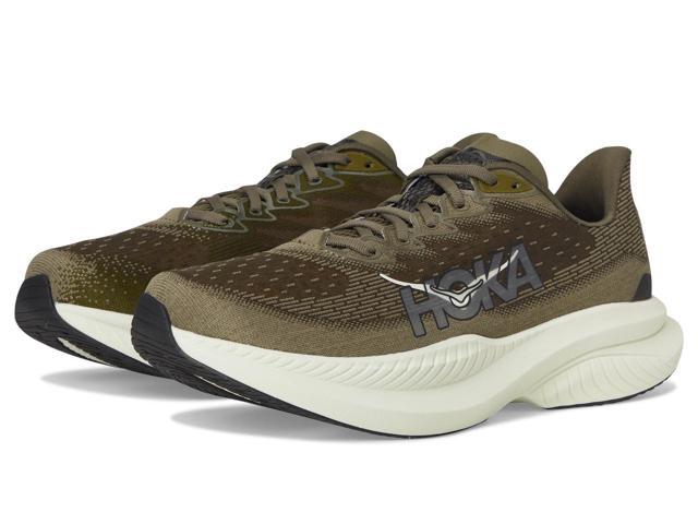 Click here for Hoka Mens Mach 6 Sneaker  Antique Olive/Truffle Sa... prices