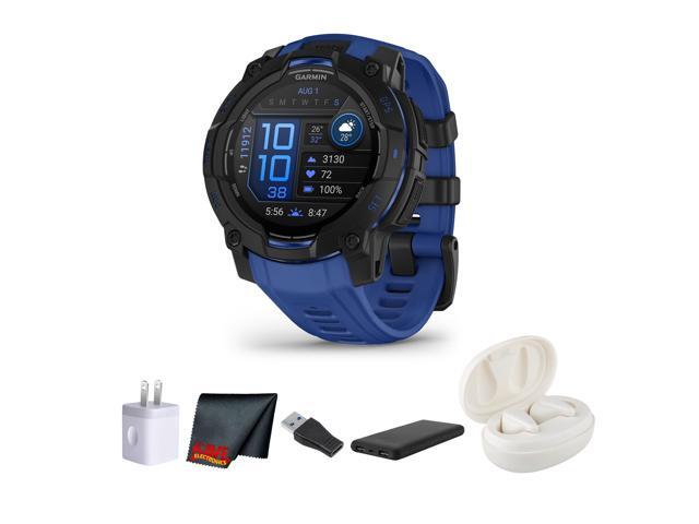 Click here for Garmin Instinct 3  45mm AMOLED  Black and Bolt Blu... prices