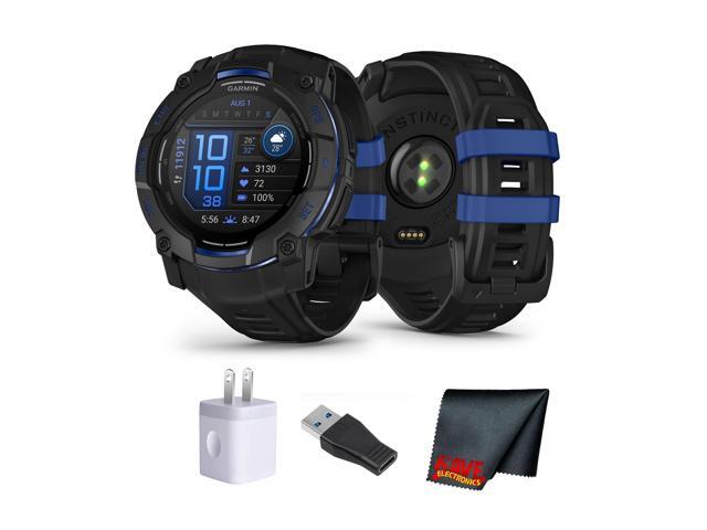 Click here for Garmin Instinct 3  50mm AMOLED  Black and Bolt Blu... prices