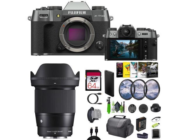 Click here for Fujifilm X-T50 Mirrorless Camera + Sigma 16mm Cont... prices