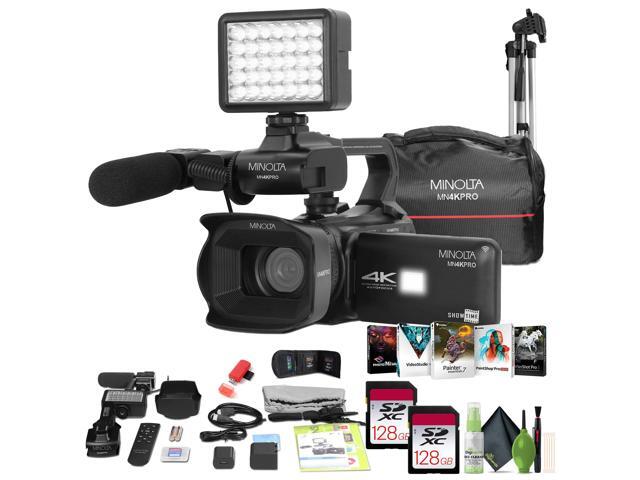 Click here for Minolta MN4KPRO UHD 4K60 Camcorder Kit 2x 128GB SD... prices