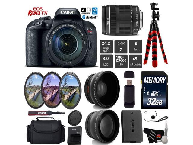 Click here for Canon EOS Rebel T7i DSLR Camera with 18-135mm IS S... prices