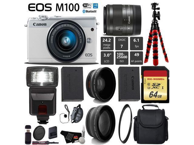 Click here for Canon EOS M100 Mirrorless Digital Camera (White) w... prices