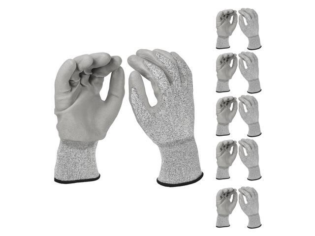 Click here for Black Melange HPPE Blended Glove - Grey PU Palm co... prices