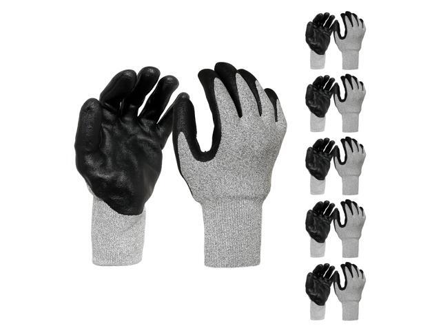 Click here for Grey Glass Fiber Glove - Black NBR Foam Palm coate... prices