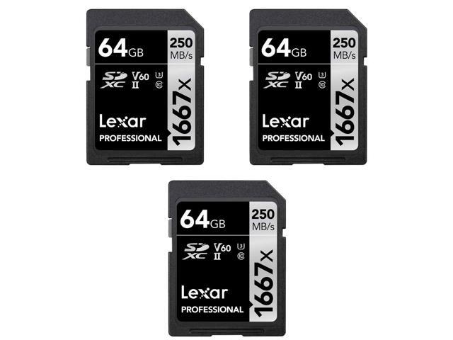 Click here for Lexar Professional SDHC/SDXC 1667x UHS-II 64GB Mem... prices