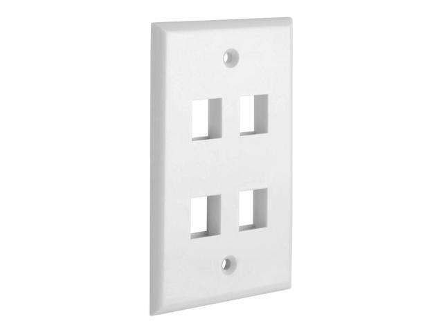 Click here for Cmple - 4 Port Keystone Wall Plate Single-Gang Wal... prices