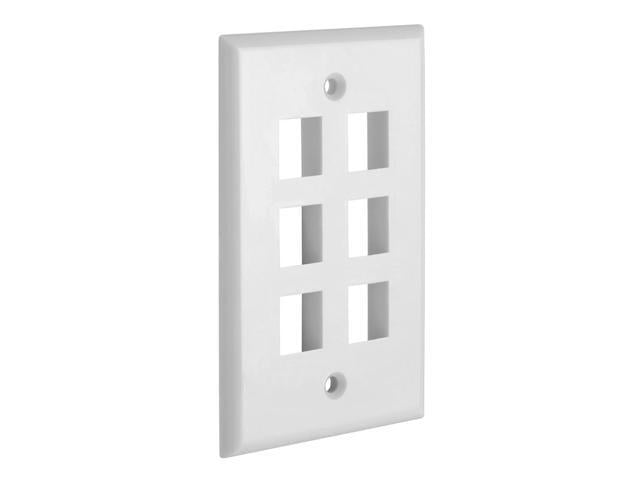 Click here for Cmple - 6 Port Keystone Wall Plate Single-Gang Wal... prices