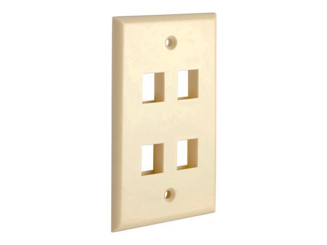 Click here for Cmple - 4 Port Keystone Wall Plate Single-Gang Wal... prices
