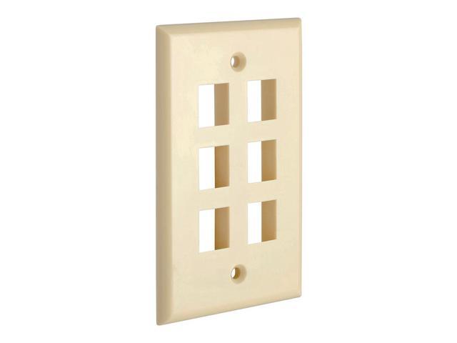 Click here for Cmple - 6 Port Keystone Wall Plate Single-Gang Wal... prices
