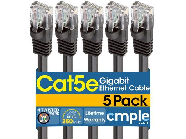 Click here for Cmple - [5 PACK] 10 Feet Cat5e Cable  Ethernet Pat... prices