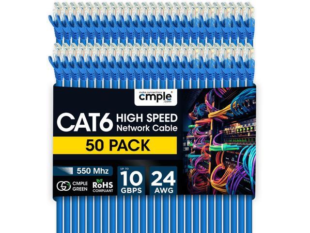 Click here for Cmple - 50 Pack Cat 6 Ethernet Cable 1.5 ft 10Gbps... prices