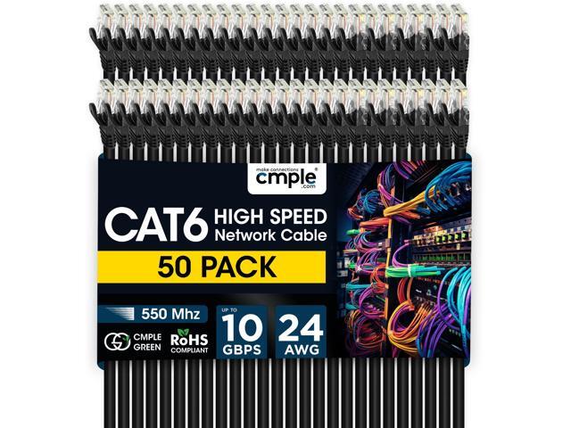 Click here for Cmple - 50 Pack Cat 6 Ethernet Cable 3 ft 10Gbps I... prices