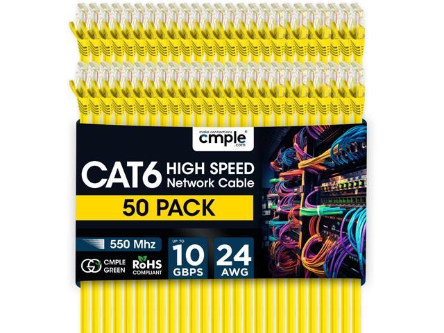Click here for Cmple - 50 Pack Cat 6 Ethernet Cable 1.5 ft 10Gbps... prices
