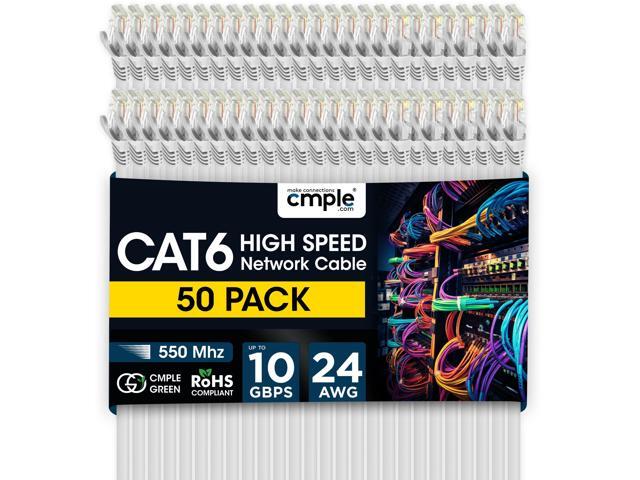 Click here for Cmple - 50 Pack Cat 6 Ethernet Cable 1.5 ft 10Gbps... prices