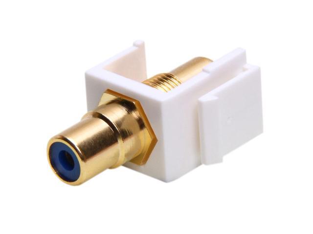 Click here for Cmple - Keystone Jack - Modular RCA w/Blue Center... prices