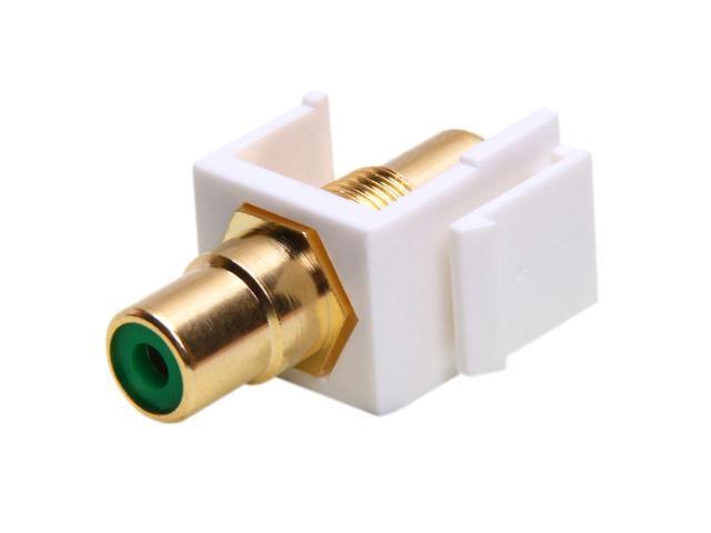 Click here for Cmple - Keystone Jack - Modular RCA with Green Cen... prices