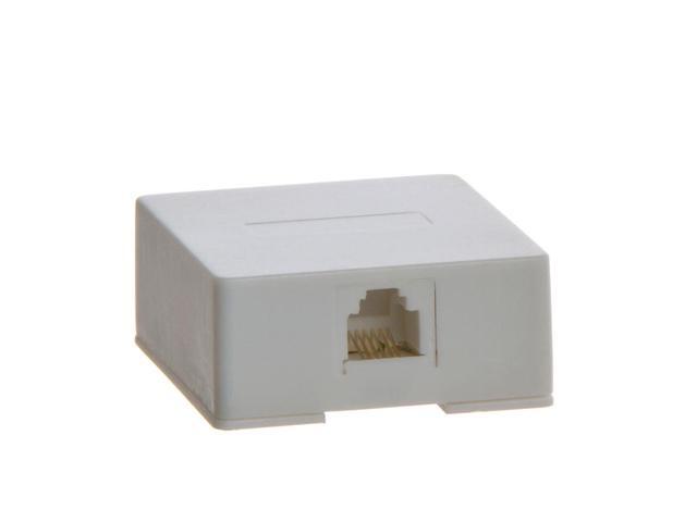 Click here for Cmple - Phone Surface Mount Box 6P6C-1port-WHITE prices