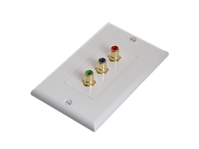 Click here for Cmple - RCA Wall Plate - Component Video 3-RCA Gol... prices