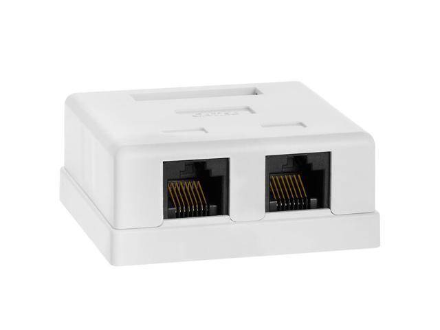 Click here for Cmple - Surface Mount Box Cat5e Double WHITE prices