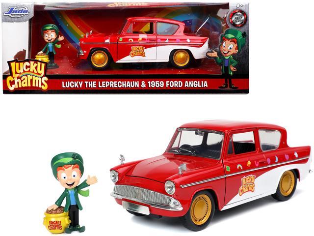 Click here for 1959 Ford Anglia Red and White with Lucky the Lepr... prices