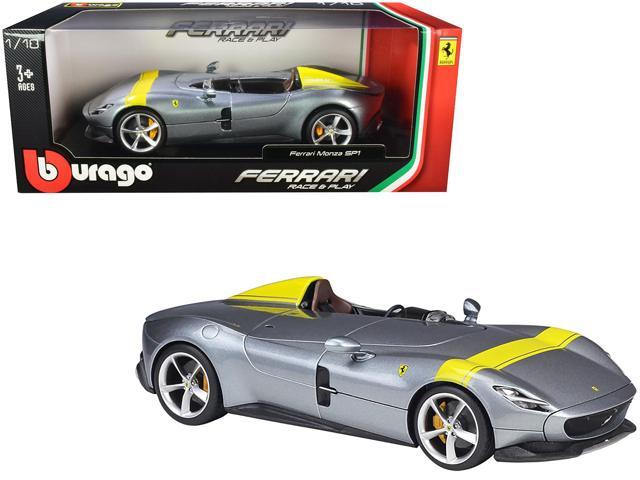 Click here for Ferrari Monza SP1 Silver Metallic with Yellow Stri... prices