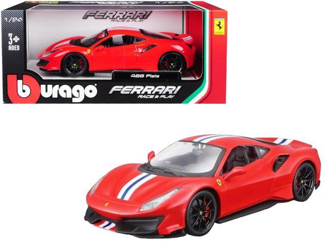 Click here for Ferrari 488 Pista Red with White and Blue Stripes... prices