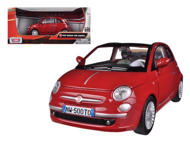 Click here for Fiat 500 Nuova Cabrio Red 1/24 Diecast Model Car b... prices