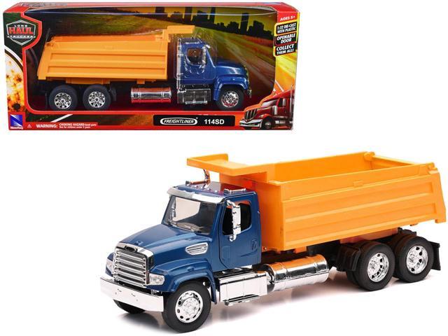 Click here for Freightliner 114SD Dump Truck Blue and Yellow Long... prices