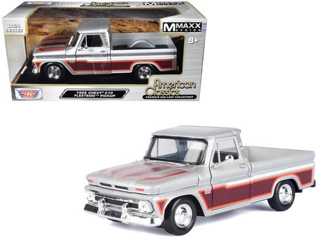 Click here for 1966 Chevrolet C10 Fleetside Truck Silver Metallic... prices