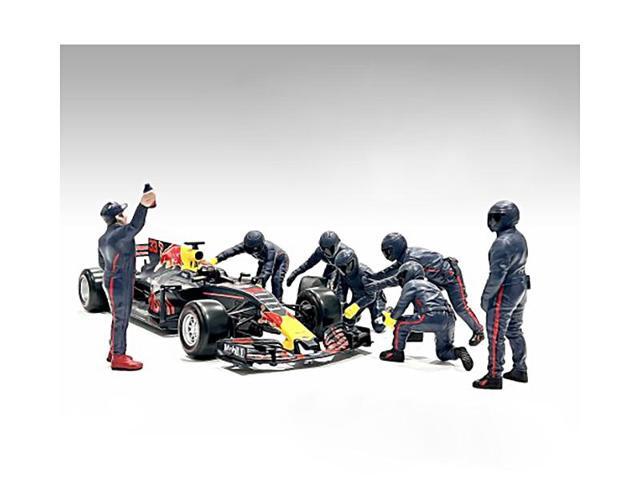 Click here for Formula One F1 Pit Crew 7 Figure Set Team Blue Rel... prices