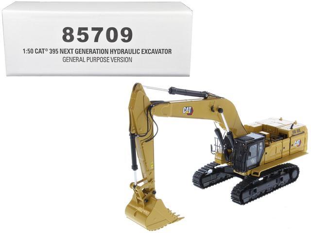 CAT Caterpillar 395 Next Generation Hydraulic Excavator Yellow w/Operator & Tools 1/50 Diecast Model by Diecast Masters