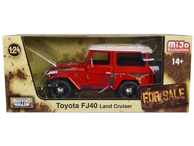 Click here for Toyota FJ40 Land Cruiser Red with White Top (Ruste... prices