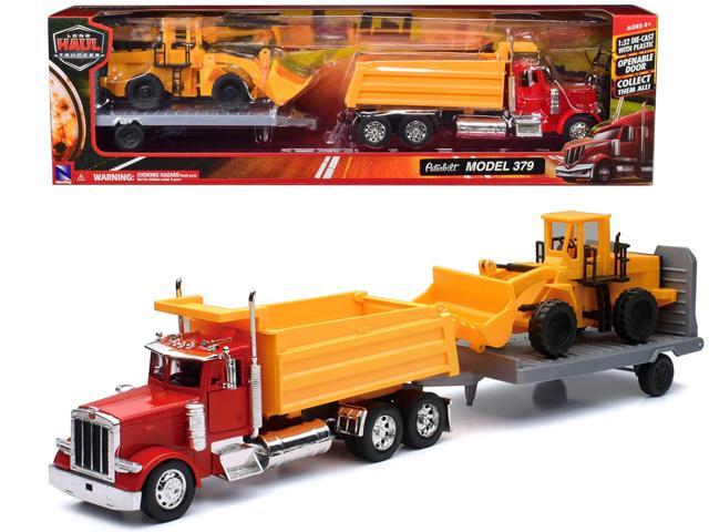Click here for Peterbilt 379 Dump Truck Red and Wheel Loader Yell... prices