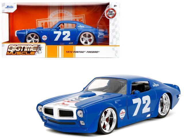 Click here for 1972 Pontiac Firebird #72 Blue with White Stripe C... prices