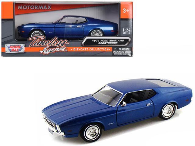 Click here for 1971 Ford Mustang Sportsroof Blue 1/24 Diecast Mod... prices
