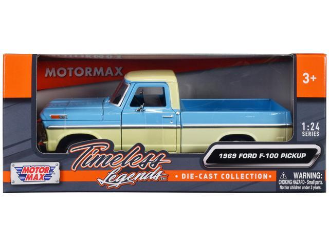 Click here for 1969 Ford F-100 Pickup Truck Light Blue and Cream... prices