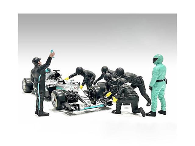 Click here for Formula One F1 Pit Crew 7 Figure Set Team Black Re... prices