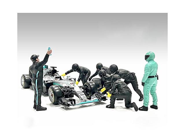Click here for Formula One F1 Pit Crew 7 Figure Set Team Black Re... prices