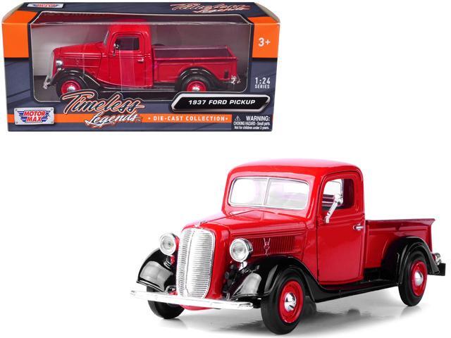 Click here for 1937 Ford Pickup Truck Red and Black 1/24 Diecast... prices