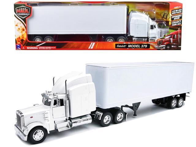 Click here for Peterbilt 379 Truck with Dry Goods Trailer White L... prices