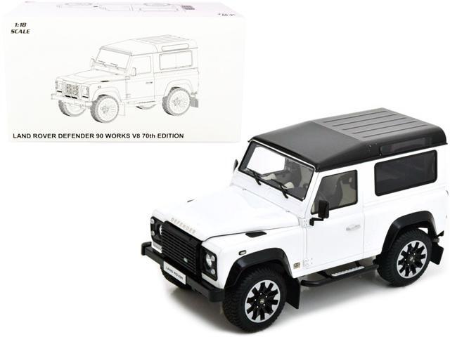 Click here for Land Rover Defender 90 Works V8 White with Gloss B... prices
