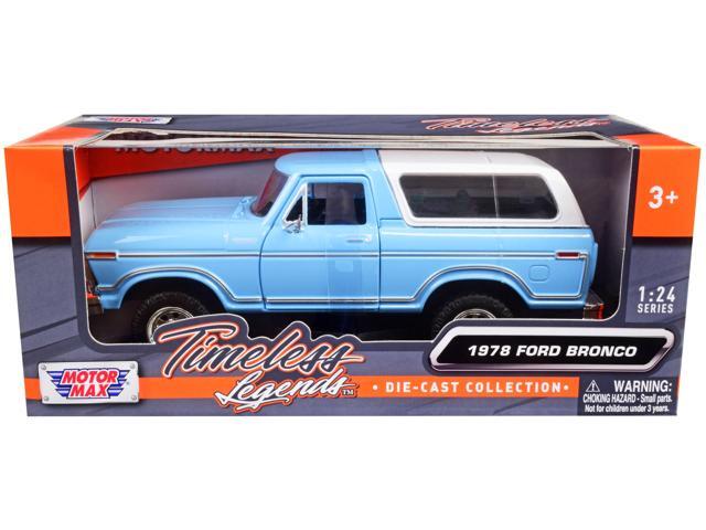 Click here for 1978 Ford Bronco Custom Light Blue and White Timel... prices