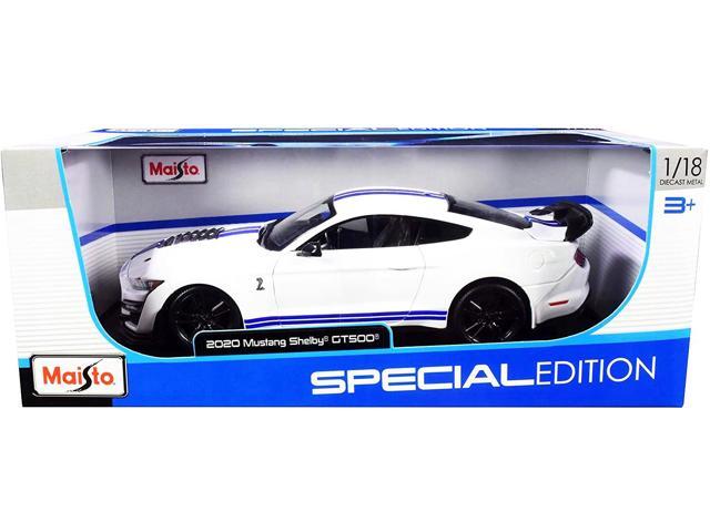 Click here for 2020 Ford Mustang Shelby GT500 White with Blue Str... prices